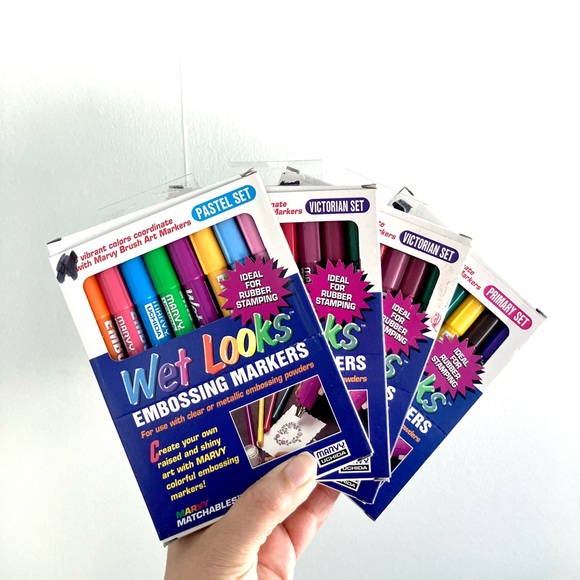 Vintage | Office | Vintage Uchida Japan Embossing Markers Wet Look ...